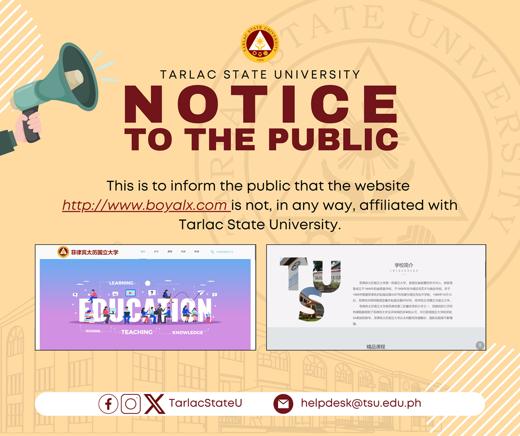 TSU-CAE 2024-2025 ADVISORY NO. 1 - Tarlac State University