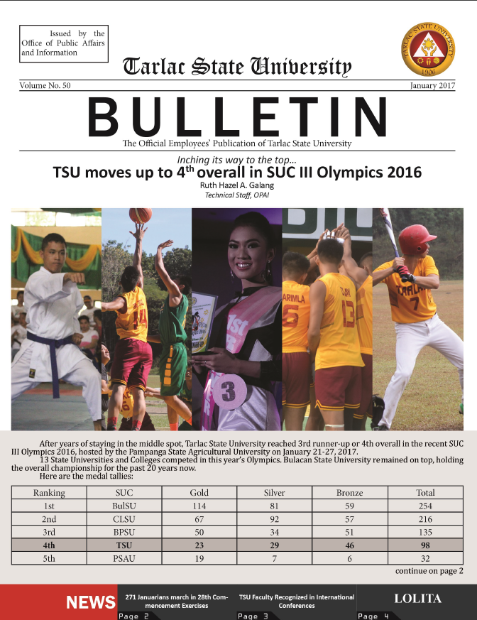 TSU Bulletin - Tarlac State University